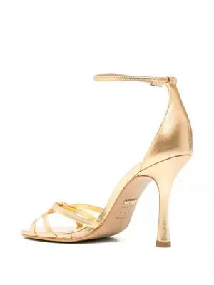 WERNER Knotted Ankle-strap Sandals - Gold