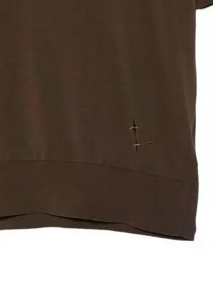 LANEUS Distressed Polo Shirt