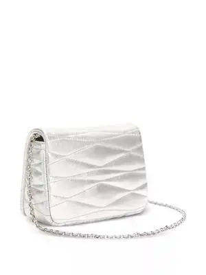 Furla Quilted Mini Bag With Chain Strap - Silver