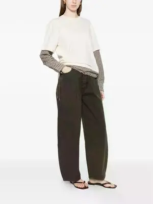 Moncler Gingham Layered T-shirt - Neutrals