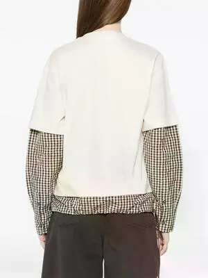Moncler Gingham Layered T-shirt - Neutrals