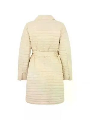 MOORER Belted Single-breasted Quilted Coat