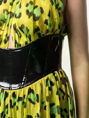 Philipp Plein Leopard-print Halterneck Maxi Dress