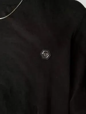 Philipp Plein Logo Plaque Jumper - Black