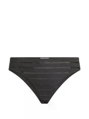 Brunello Cucinelli Striped Monili Bikini Bottom - Black