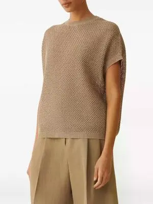 Fabiana Filippi Crew Neck Ribbed Top