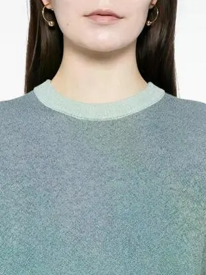 Cynthia Rowley Metallic Crew Neck Jumper - Blue
