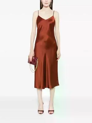 Cynthia Rowley Satin Dress - Brown
