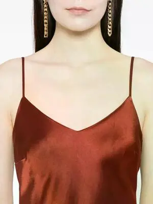 Cynthia Rowley Satin Dress - Brown