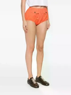 Prada Button Flap Pocket Shorts - Orange