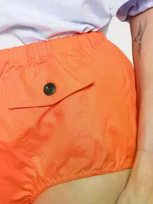 Prada Button Flap Pocket Shorts - Orange