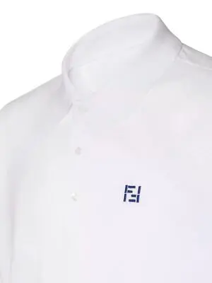 Fendi Logo Polo Shirt - White