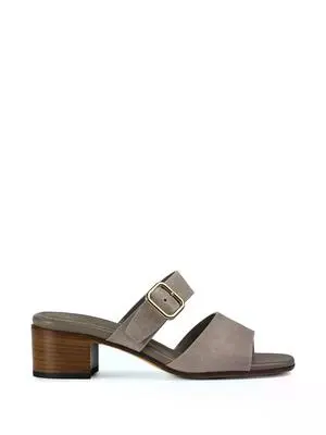DOUCAL'S Double-strap Suede Sandals - Grey