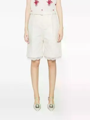Vivetta Belted Lace Trim Shorts