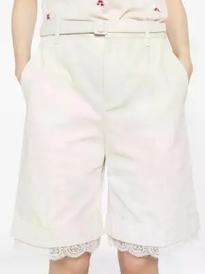 Vivetta Belted Lace Trim Shorts