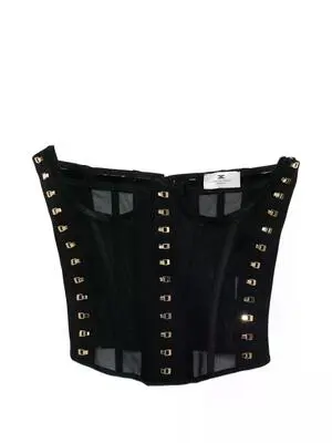 Elisabetta Franchi Metal Detail Corset - Black