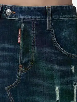Dsquared2 Distressed Slit Maxi Skirt