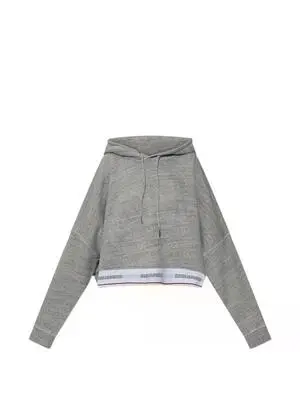 Dsquared2 Cropped Logo Tape Hoodie