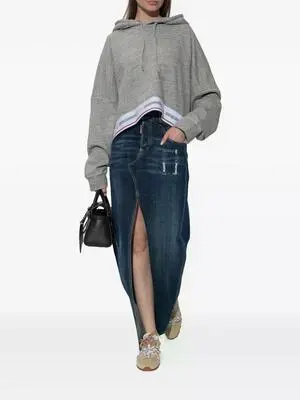 Dsquared2 Cropped Logo Tape Hoodie