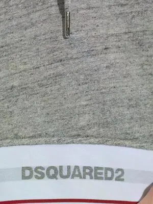 Dsquared2 Cropped Logo Tape Hoodie