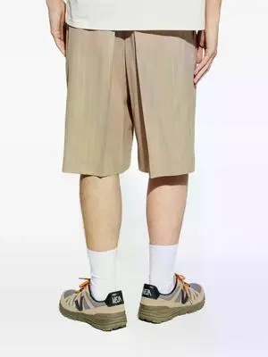 AMI Paris Pinstripe Pleated Shorts