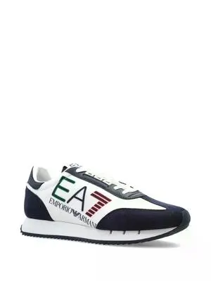 EA7 Logo Leather Sneakers