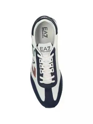EA7 Logo Leather Sneakers