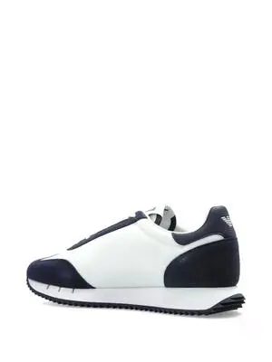 EA7 Logo Leather Sneakers