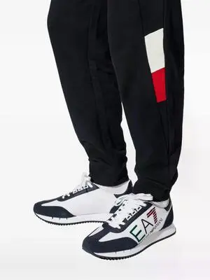 EA7 Logo Leather Sneakers