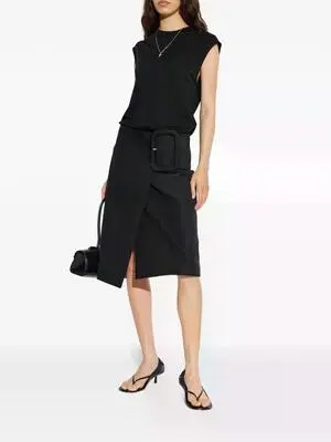 AMI Paris Buckle Midi Skirt