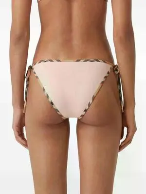 Burberry Check Trim Bikini Briefs - Pink