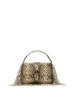Burberry Small Rider Bag With Fringing - Neutrals