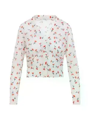 JIL SANDER Floral Collared Knitwear