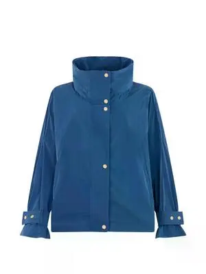 MOORER High-collar Button Jacket - Blue