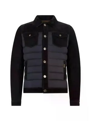 MOORER Padded Jacket With Chest Pockets - Blue