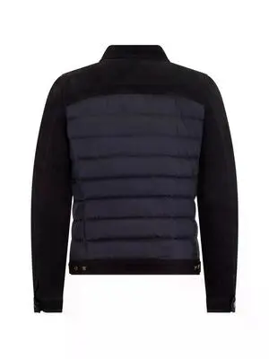 MOORER Padded Jacket With Chest Pockets - Blue