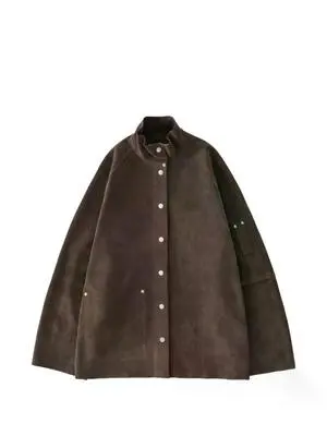 Studio Nicholson Raglan Sleeve Suede Jacket - Brown