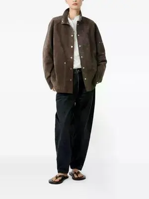Studio Nicholson Raglan Sleeve Suede Jacket - Brown