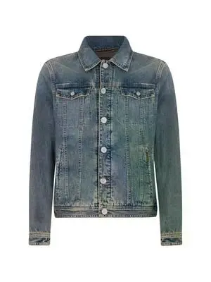 MOORER Button Chest-pocket Jacket - Blue