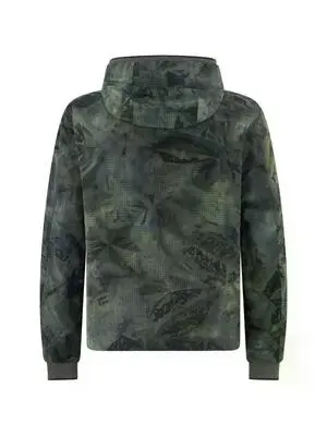 MOORER Patterned Hooded Windbreaker
