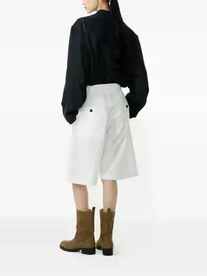 Studio Nicholson Creon Belted Pleated Shorts - White