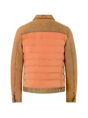MOORER Padded Denim Jacket - Orange