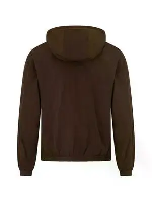 MOORER Hooded Zip Jacket - Brown