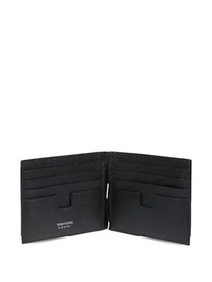 TOM FORD T-line Textured Leather Money-clip Wallet