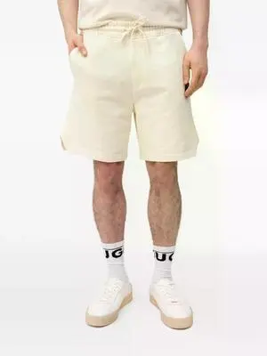 Hugo Drawstring-fastening Logo-patch Shorts - Neutrals