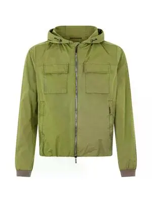 MOORER Hooded Zip Jacket - Green