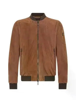 MOORER Suede Bomber Jacket