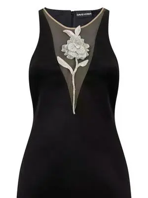 David Koma Crystal-rose Mini Dress