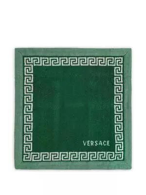 Versace Logo-detail Bath Towel - Green