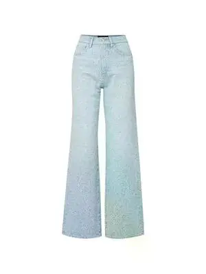 Veronica Beard Taylor Floral-embroidery High-rise Jeans